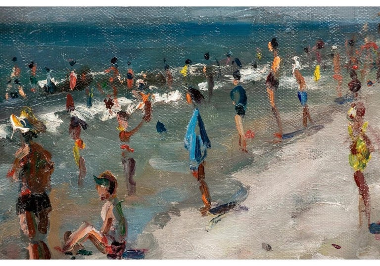George Gach 'Hungarian-American, NY, 1909-1996' Oil On Canvas, "Jones Beach 1968 For Sale at 1stDibs