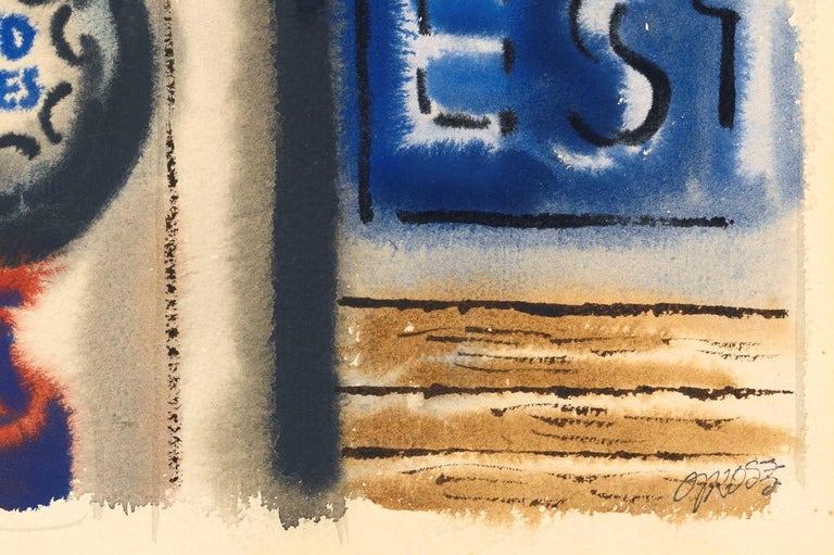 George Grosz - New York Street, Downtown Manhattan, George Grosz, 1933 ...