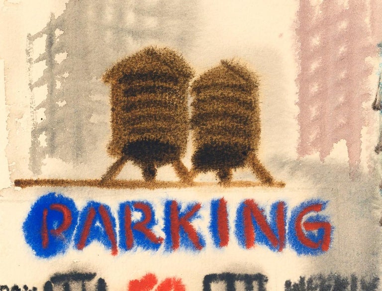 George Grosz - New York Street, Downtown Manhattan, George Grosz, 1933 ...