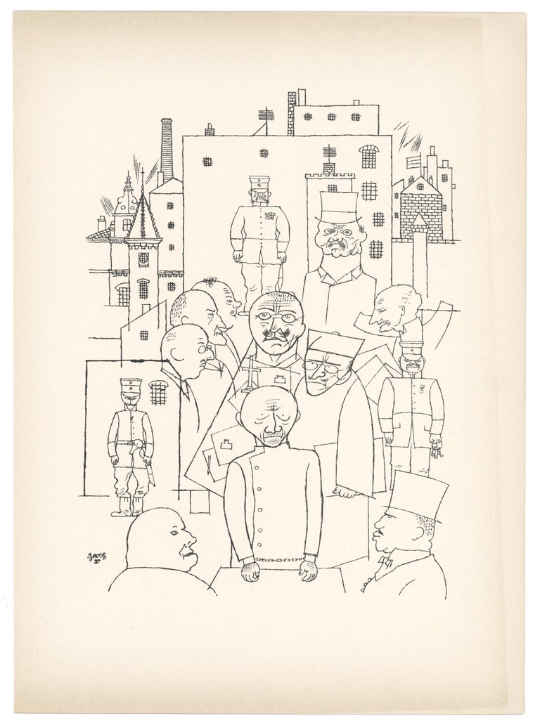 George Grosz - "He Made Fun of Hindenburg" original lithograph For Sale ...