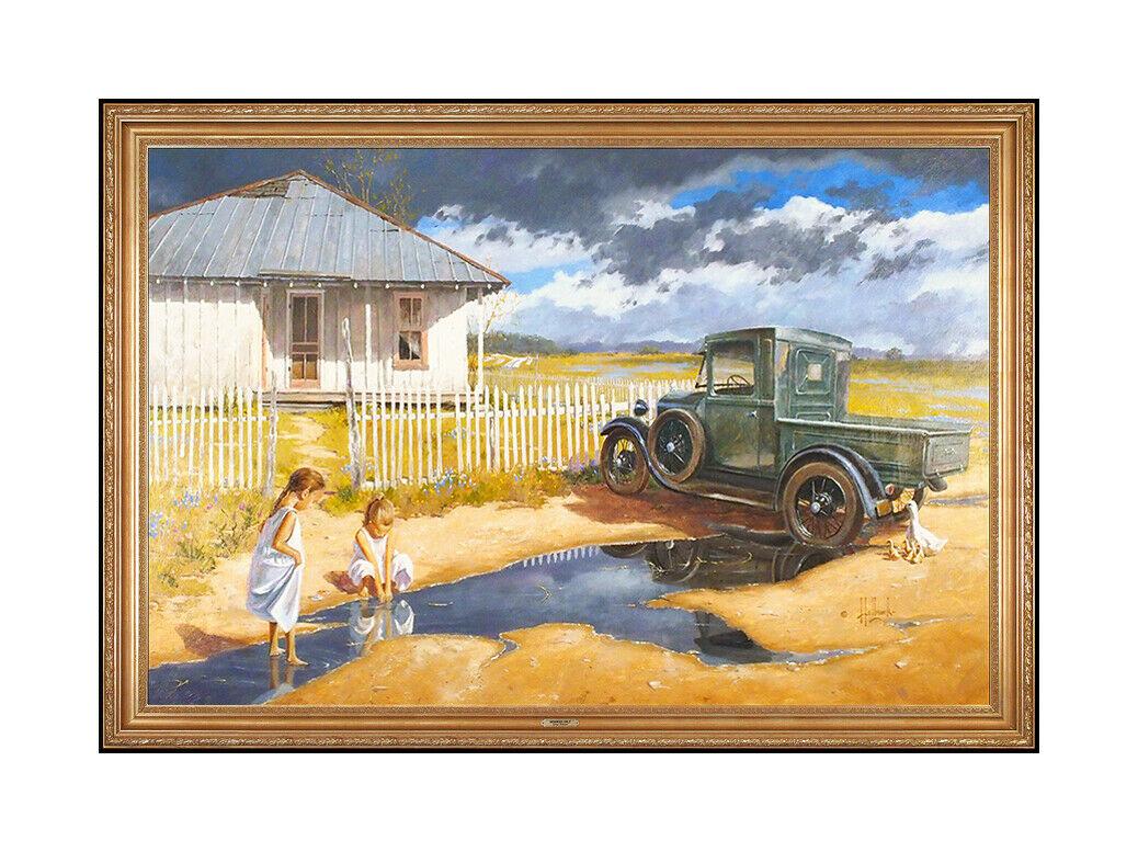 George Hallmark - George Hallmark Large Original Oil Painting On Board ...