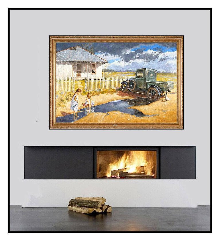 George Hallmark - George Hallmark Large Original Oil Painting On Board ...