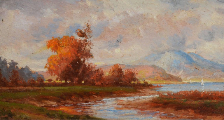 George Hobbs - Hudson River School Fall Landscape by George T. Hobbs at ...