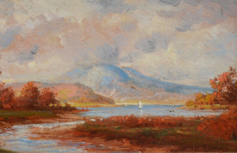 George Hobbs - Hudson River School Fall Landscape by George T. Hobbs at ...