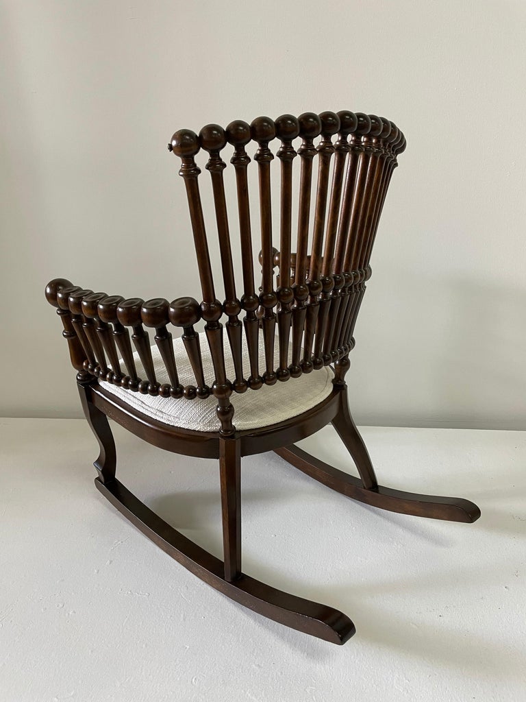 George Hunzinger Aesthetic Movement Spindle Rocking Chair For Sale at ...