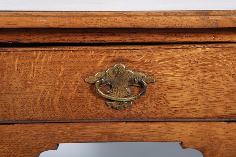 George I Oak Three-Drawer Table at 1stDibs