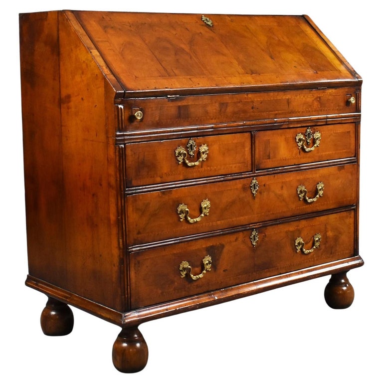 George I Walnut Bureau For Sale at 1stDibs