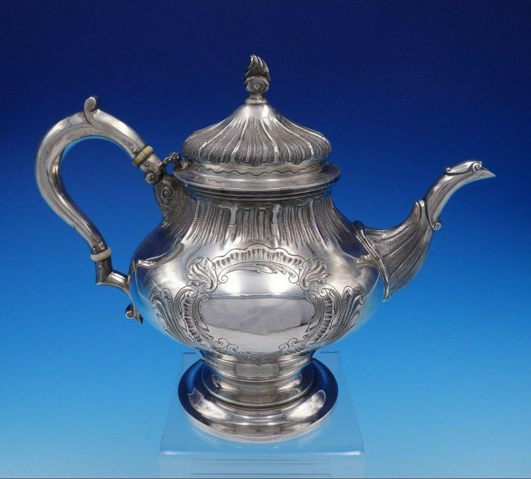 George II by Tuttle Sterling Silver Tea Set 6-Piece with Silverplate ...