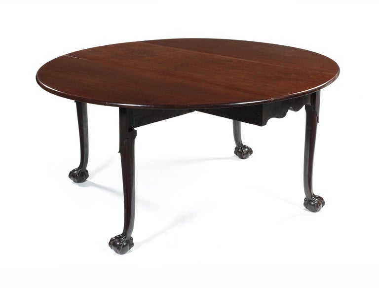 18th Century George II Carved Mahogany Drop Flap Dining Table For Sale ...