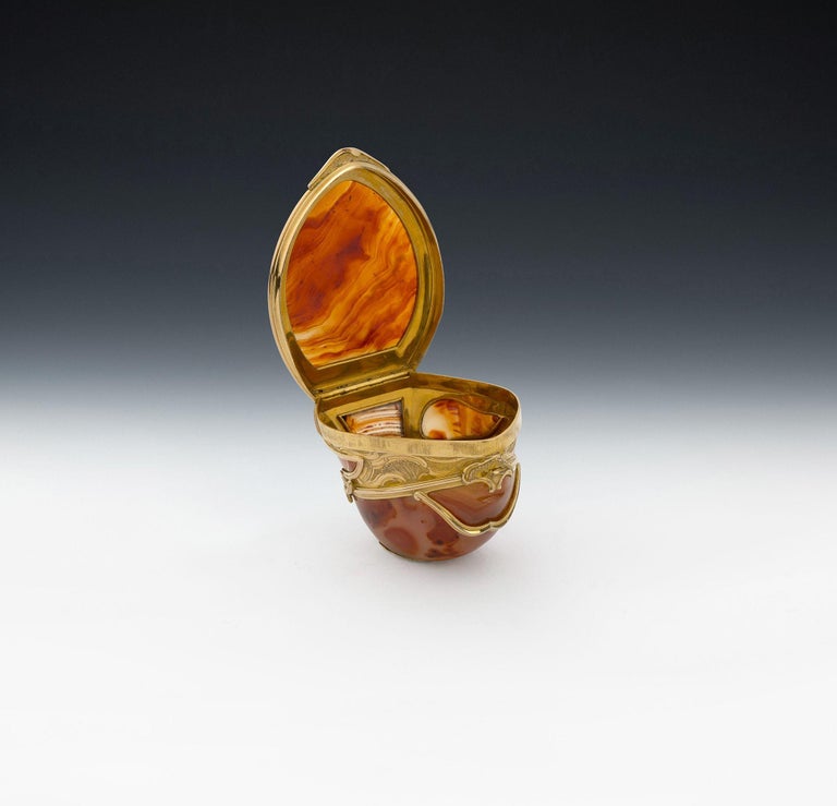 George II English Gold Mounted Rococo Hardstone Snuff Box, London ...