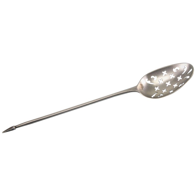 George II/III Sterling Silver Shellback Mote Spoon, London, circa 1760 ...