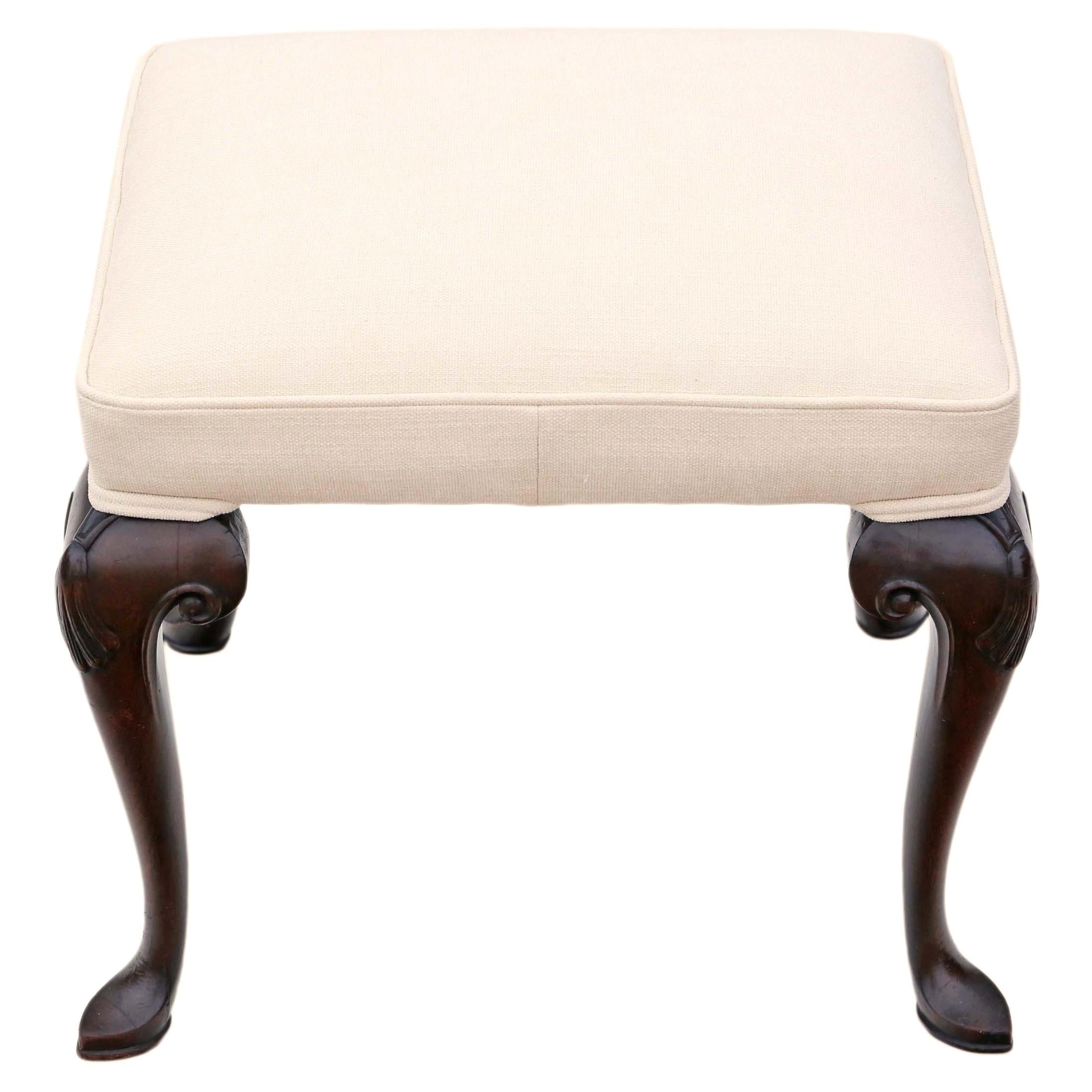 George II Mahogany Stool, Mid-18th Century For Sale at 1stDibs