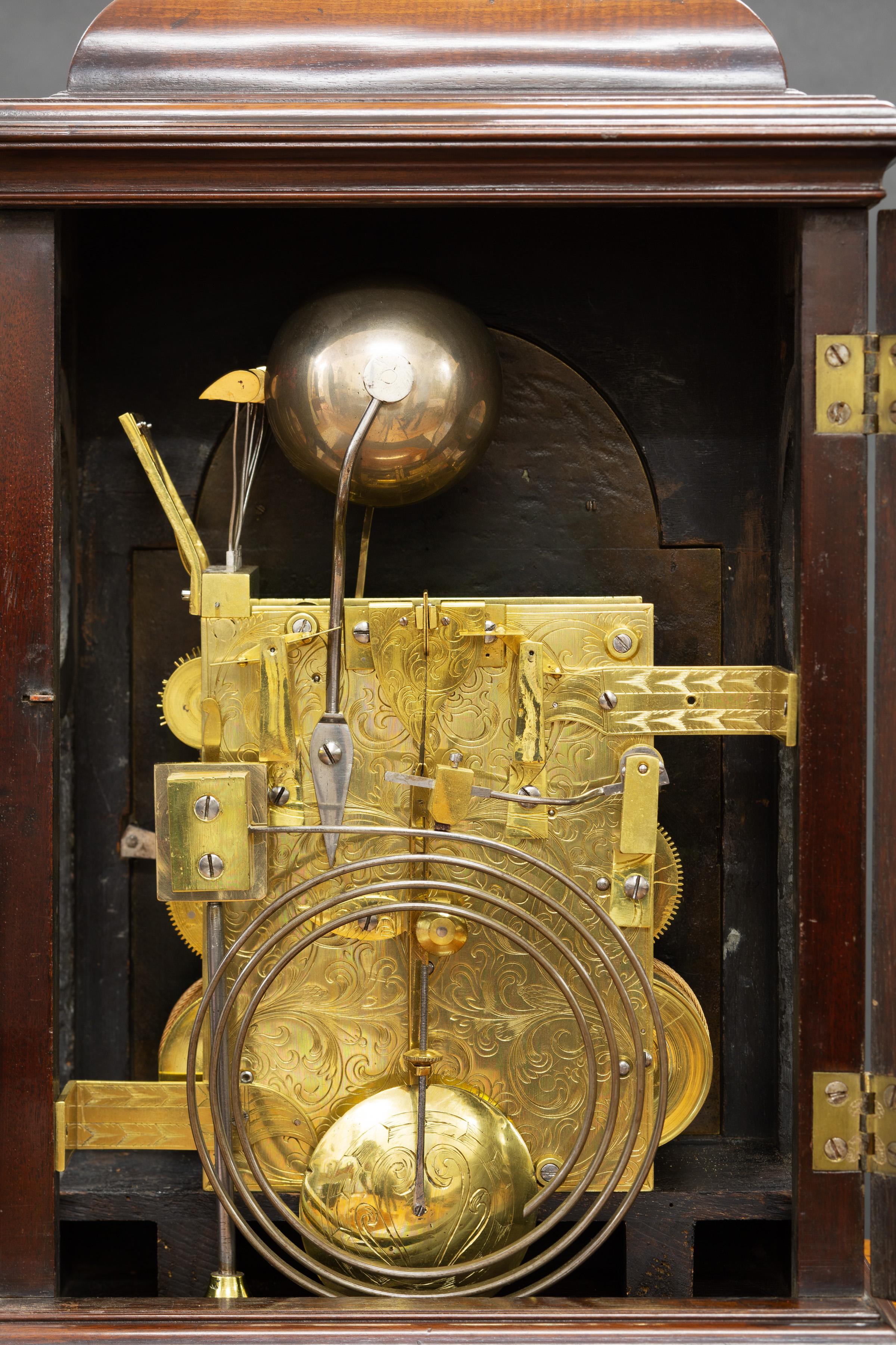 George II Quarter Chiming English Fusee Bracket Clock by John Pyke ...