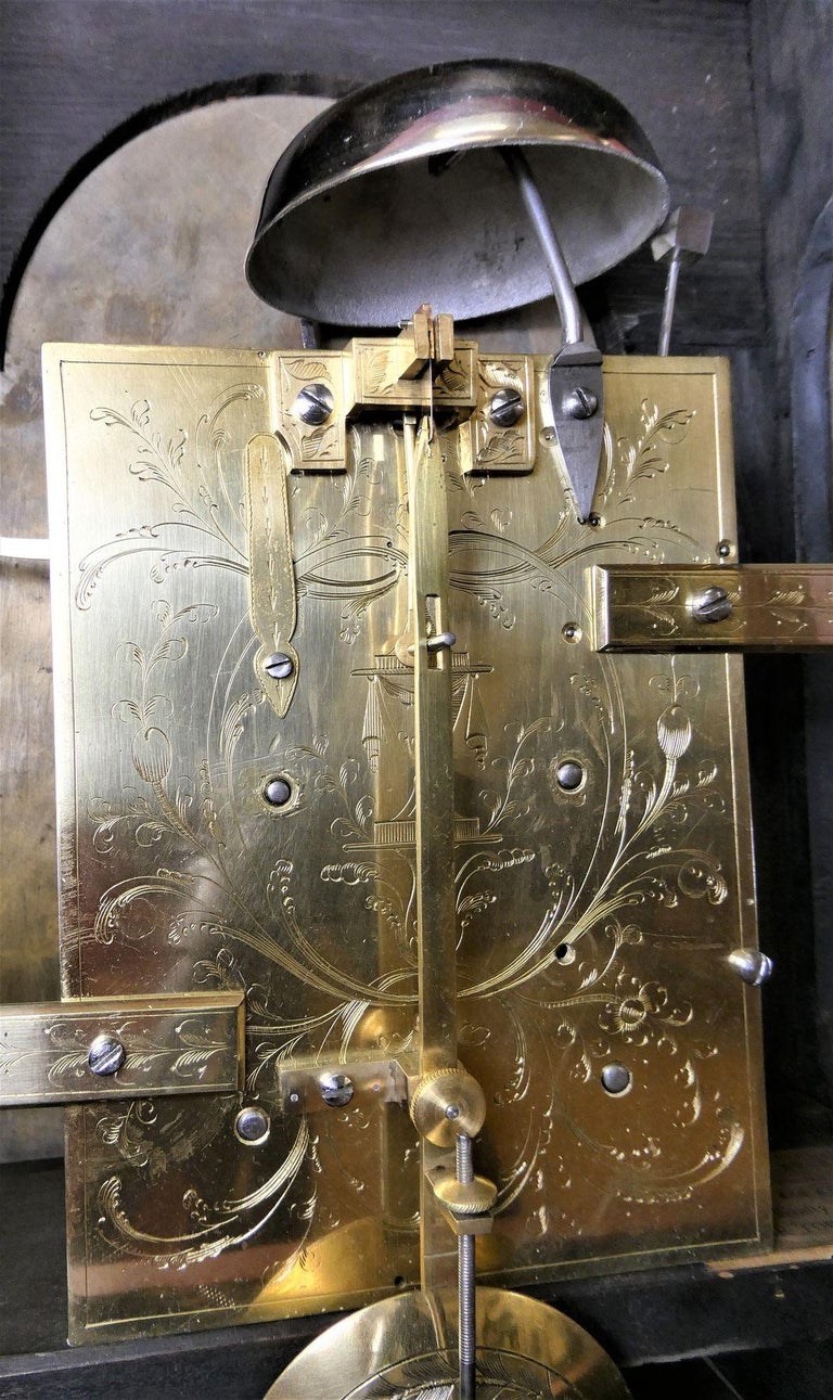 George II Red Lacquer Bracket Clock, John Smith, London For Sale at 1stDibs