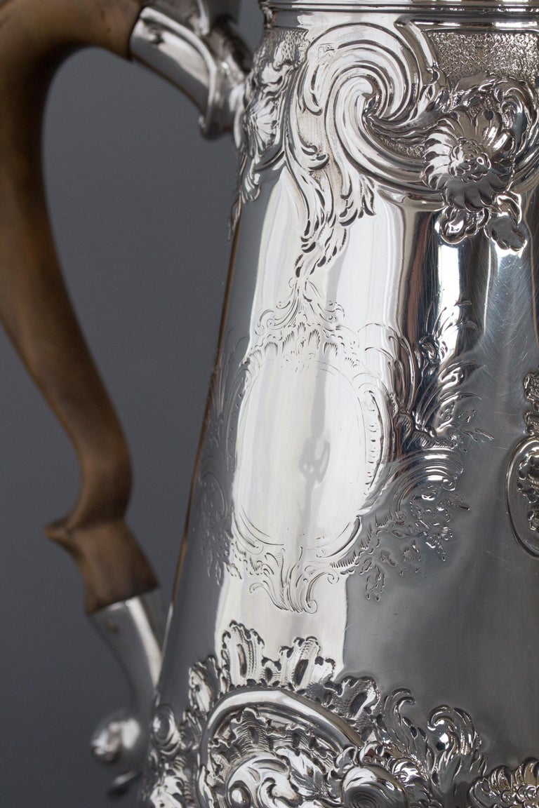 George II Silver Coffee Pot, London 1752 by Samuel Courtauld For Sale ...