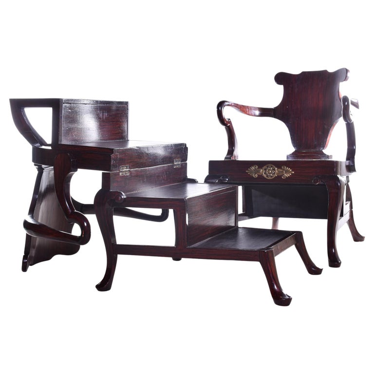 George II Style Metamorphic Library Chairs For Sale at 1stDibs