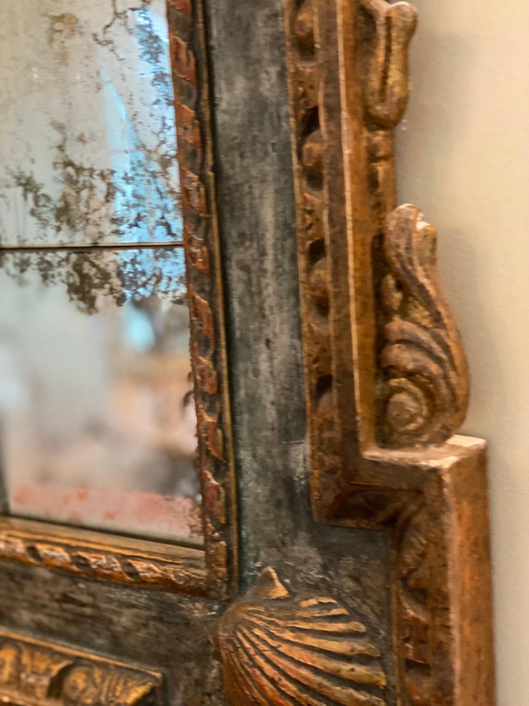 George II Style Painted and Gilt Mirror in the Manner of William Kent ...