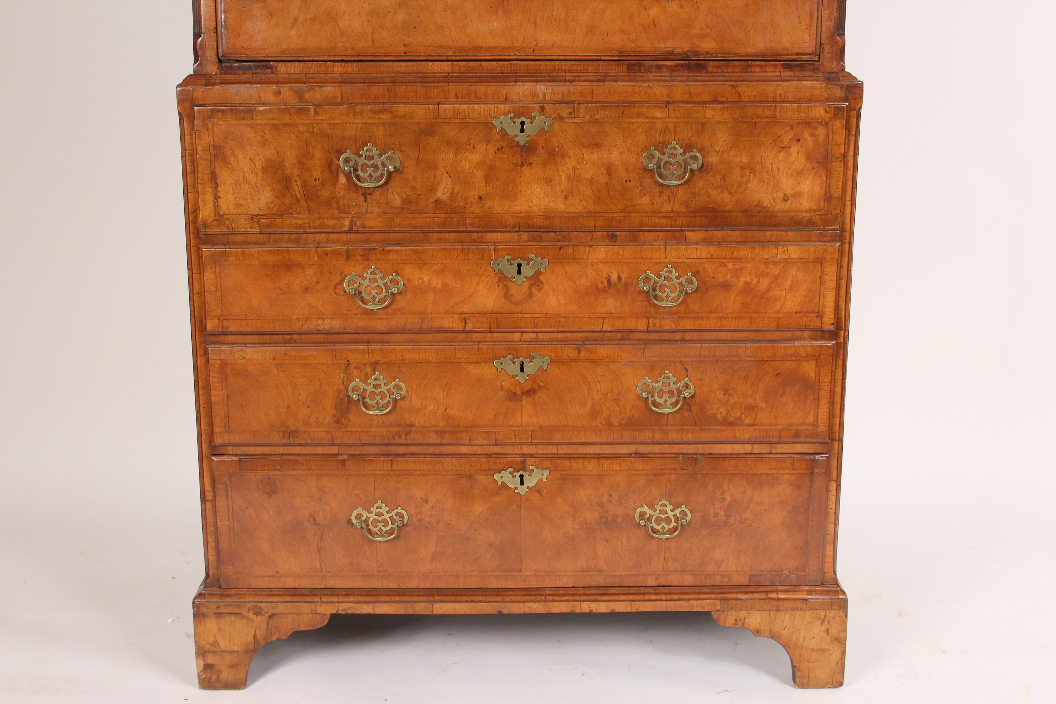 George II Walnut Chest on Chest For Sale at 1stDibs