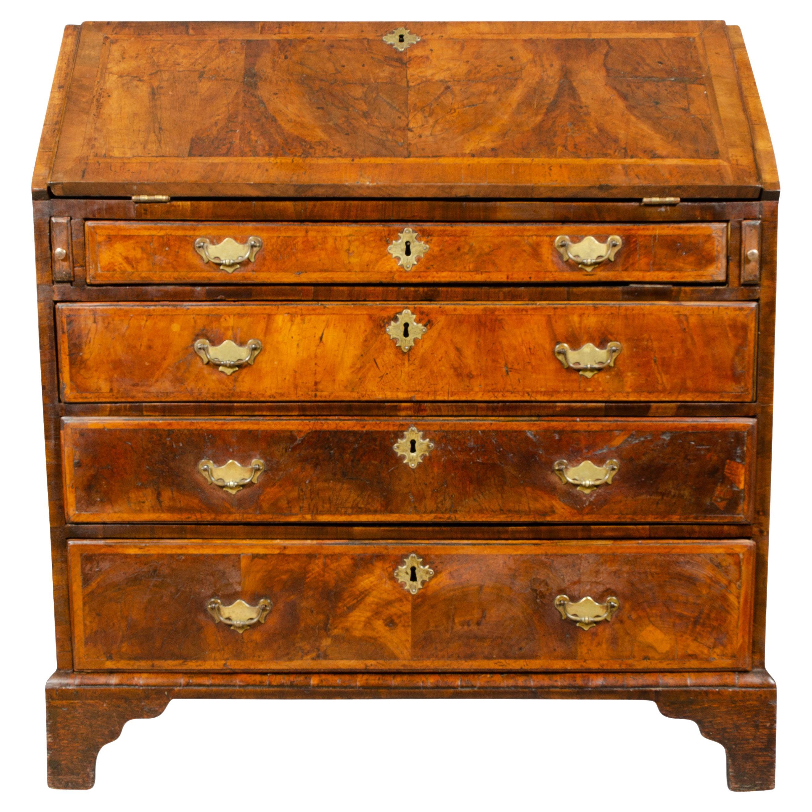 Federal Walnut Slant Front Desk with Eagle Inlay, circa 1800 at 1stDibs