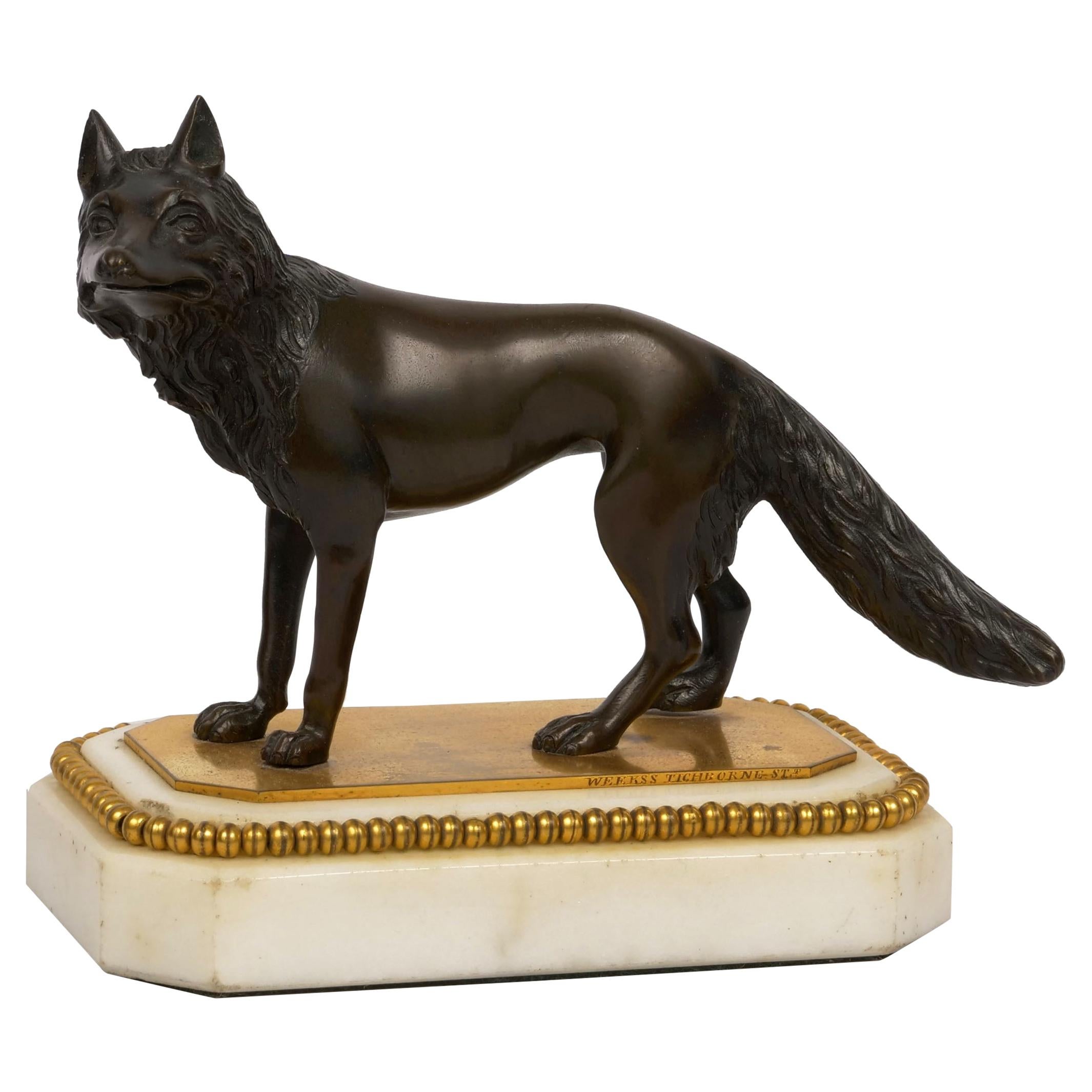 Art Deco Bronze Sculpture Fennec, Fox by Edouard-Marcel Sandoz, France ...