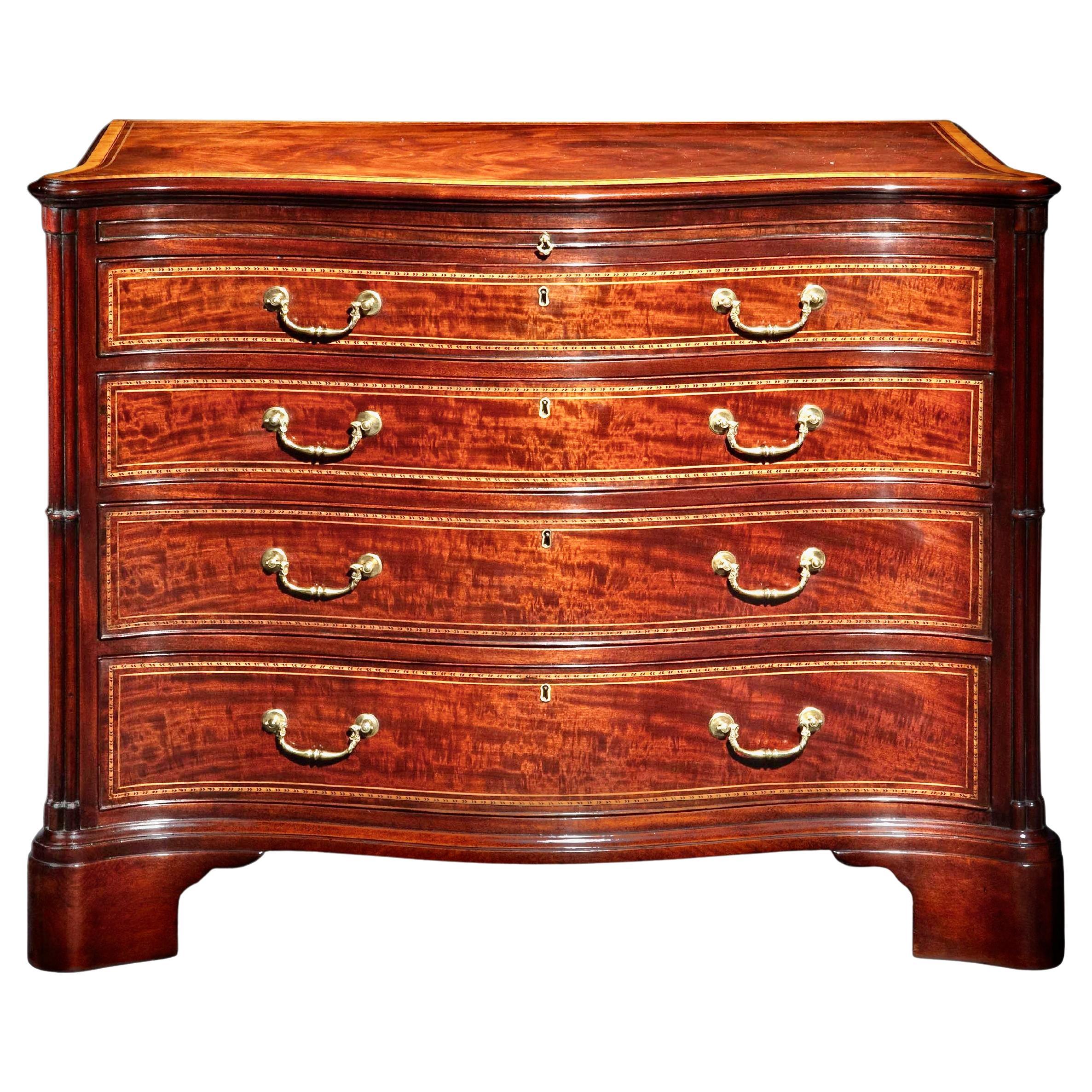 George III / Chippendale Oak Chest of Drawers For Sale at 1stDibs