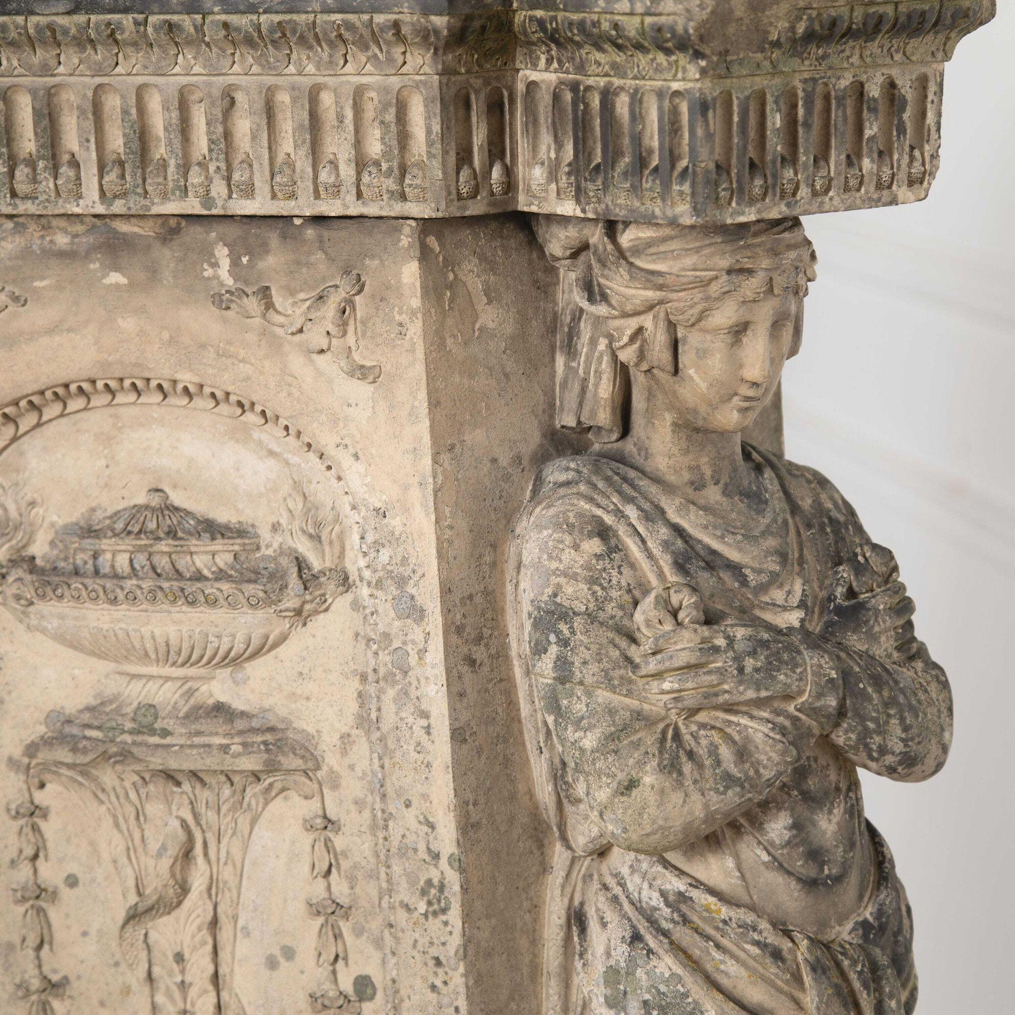 George III Coade Stone Triform Pedestal Sundial at 1stDibs | george ...