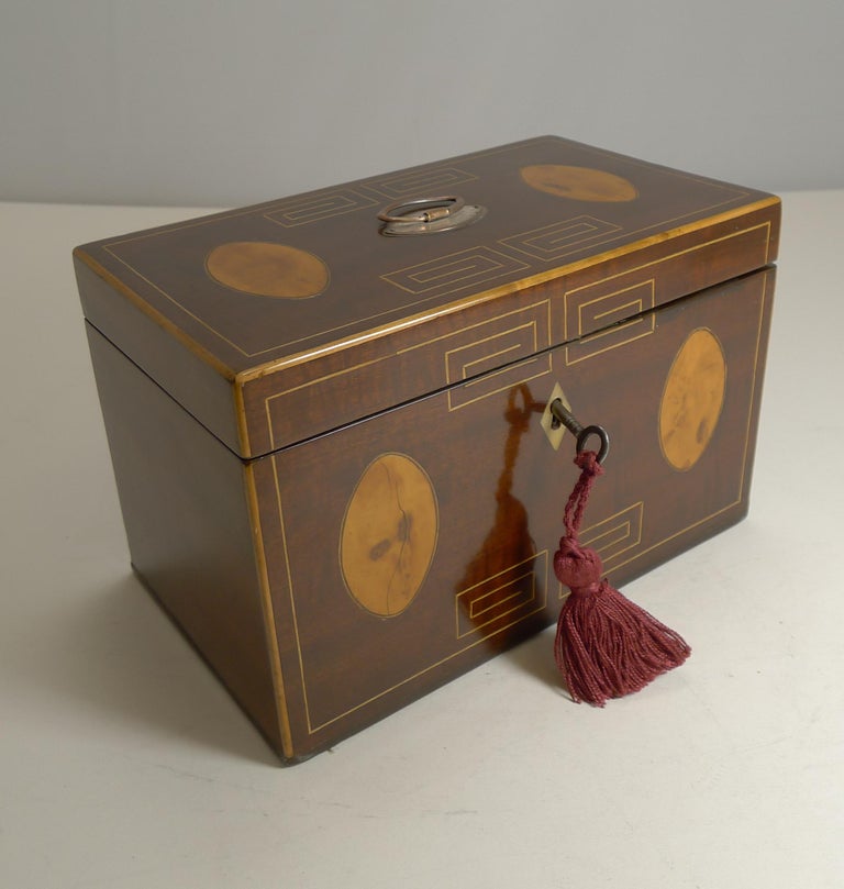 George III English Inlaid Mahogany Tea Caddy, circa 1820 For Sale at ...