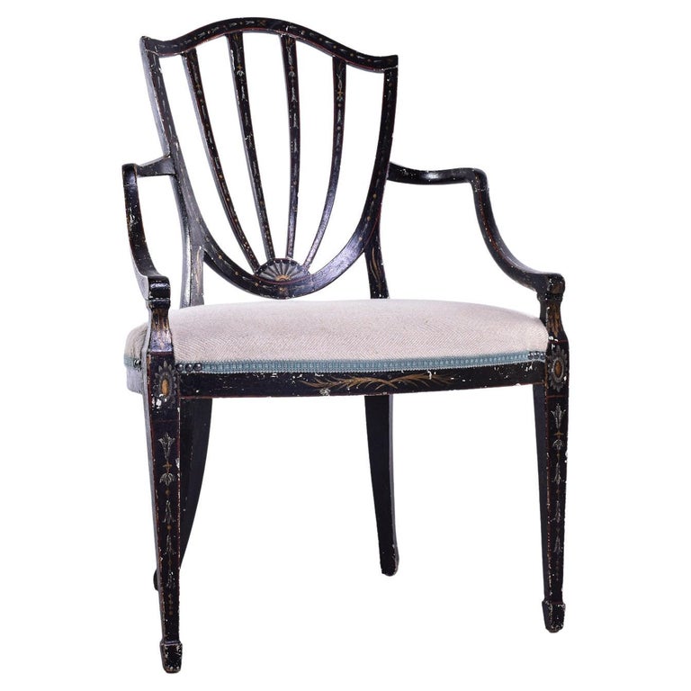 George III Hepplewhite Open Armchair at 1stDibs