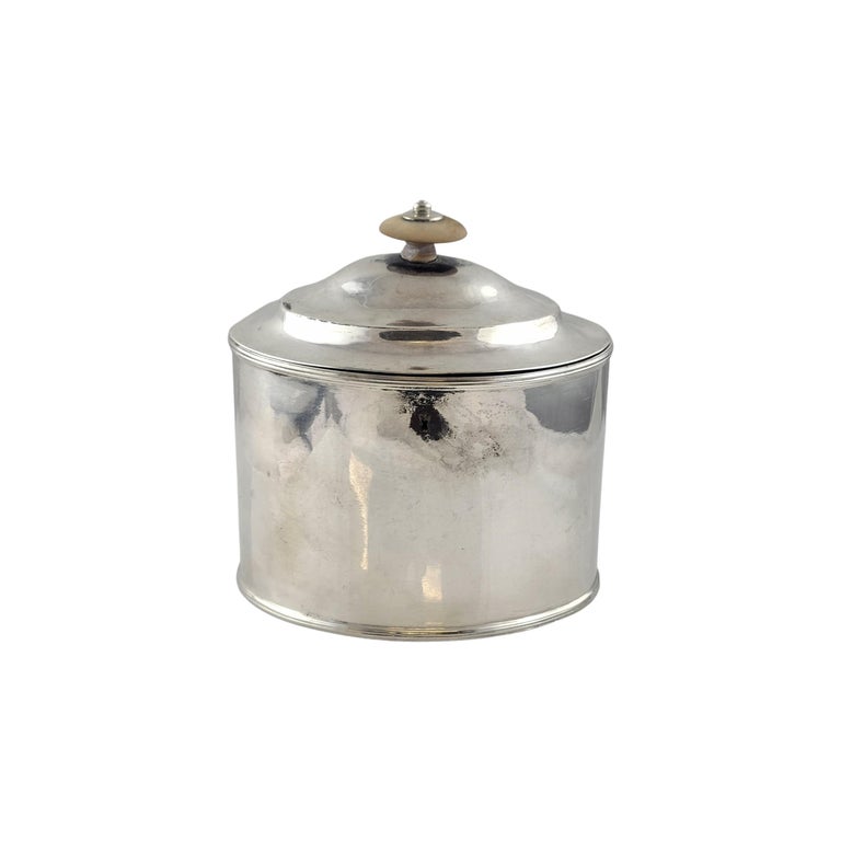 George III Hester Bateman London Sterling Silver Tea Caddy, 1782 For ...