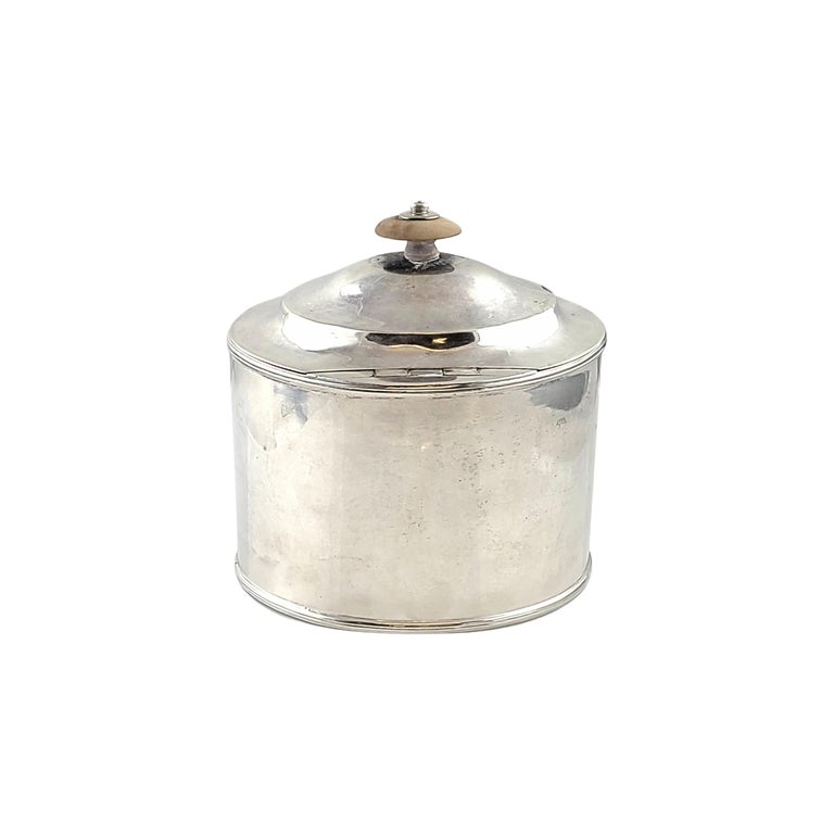 George III Hester Bateman London Sterling Silver Tea Caddy, 1782 For ...