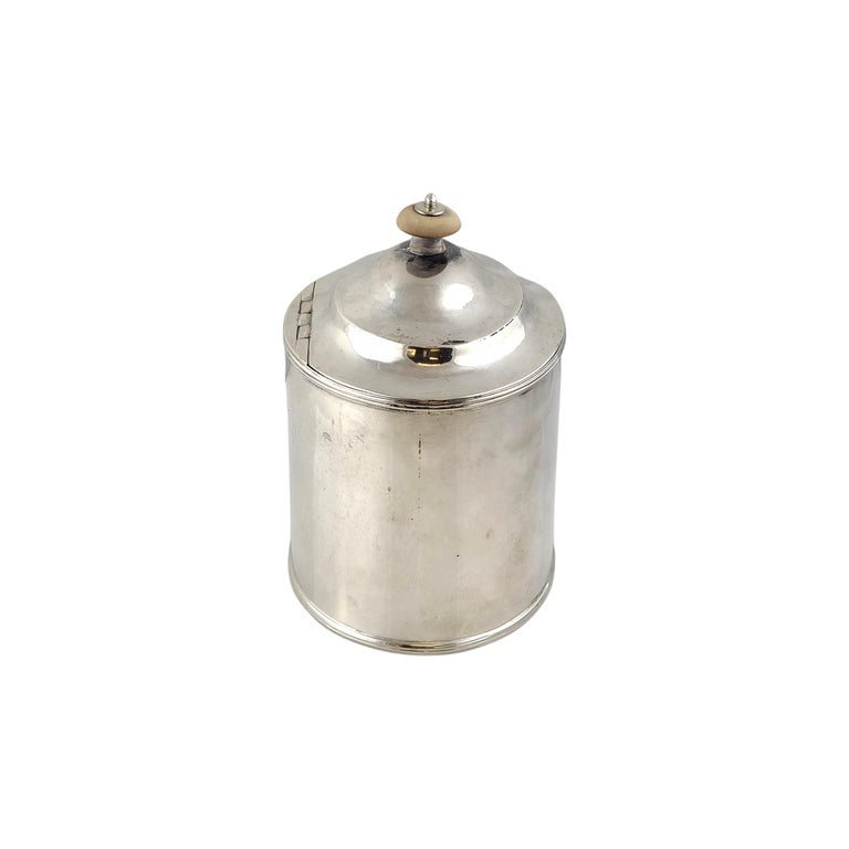 George III Hester Bateman London Sterling Silver Tea Caddy, 1782 For ...