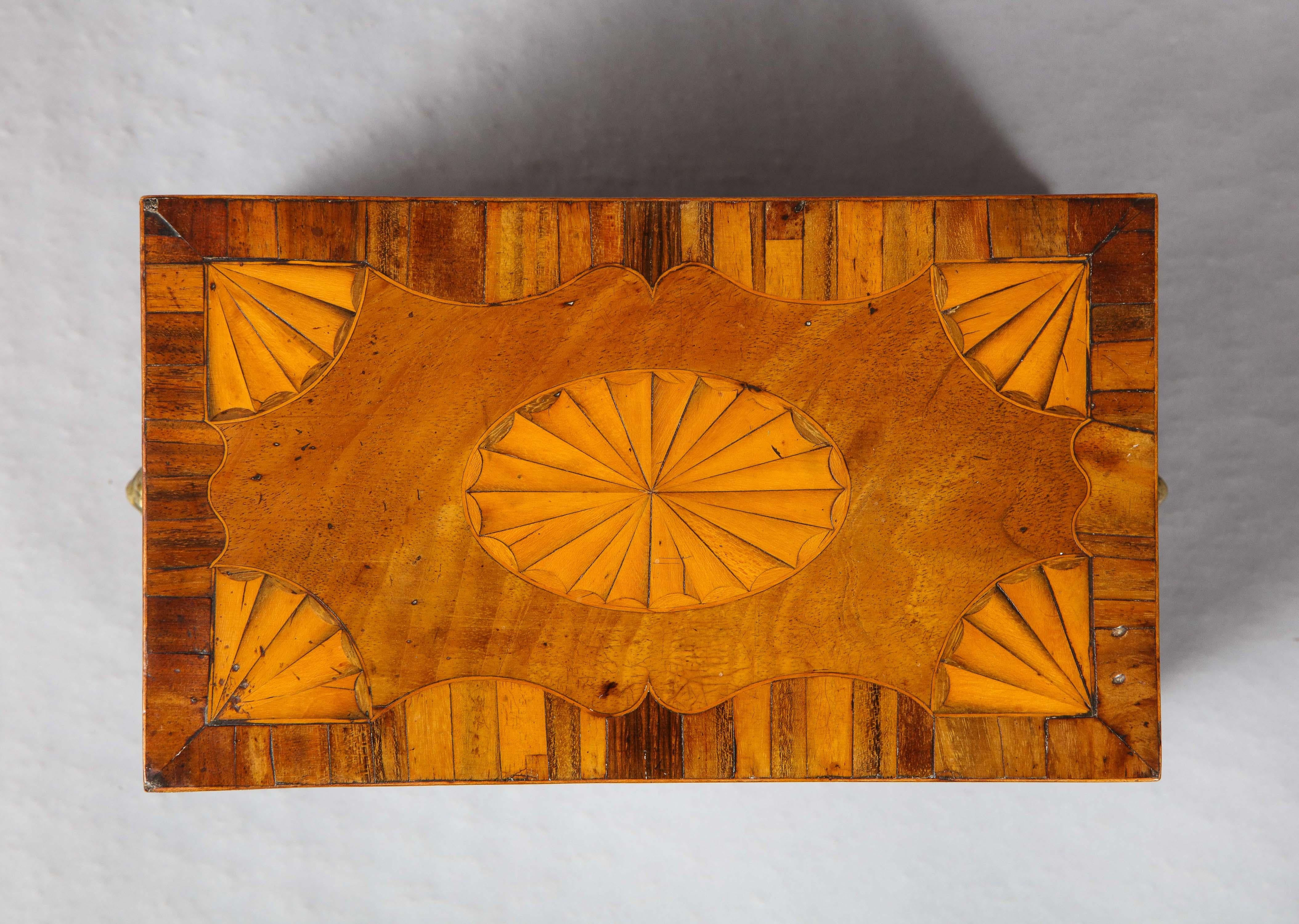 George III Inlaid Tea Caddy For Sale at 1stDibs