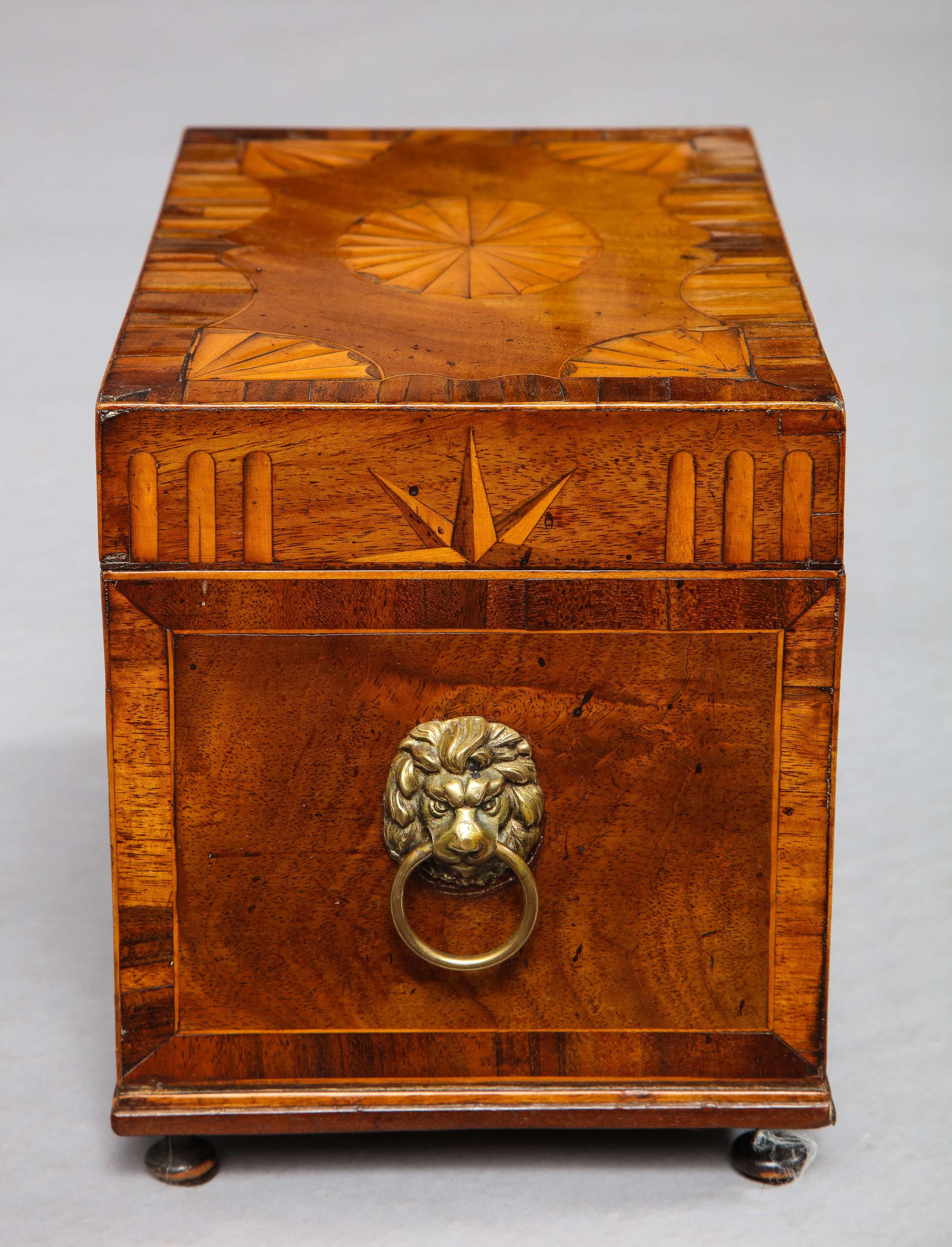 George III Inlaid Tea Caddy For Sale at 1stDibs