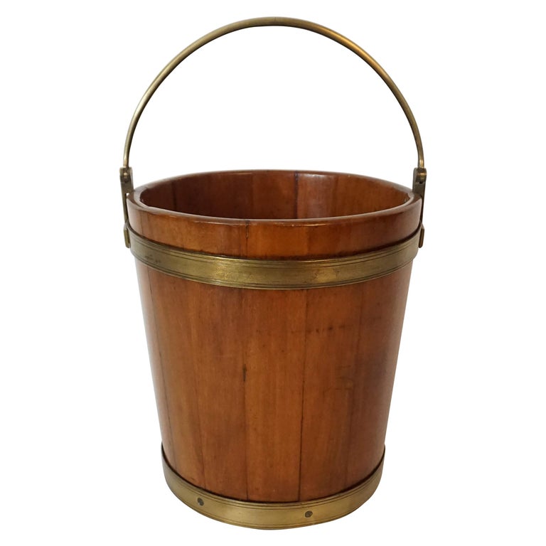 Irish Georgian Brass Bound Mahogany Bucket, circa 1780 For Sale at 1stDibs
