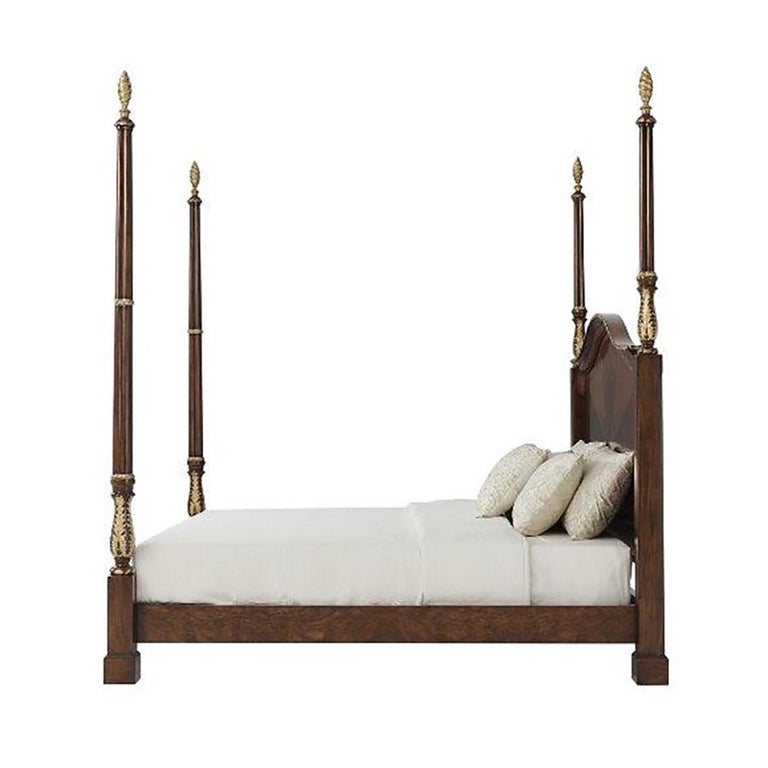 George III Mahogany and Gilt Four Post King Bed at 1stDibs