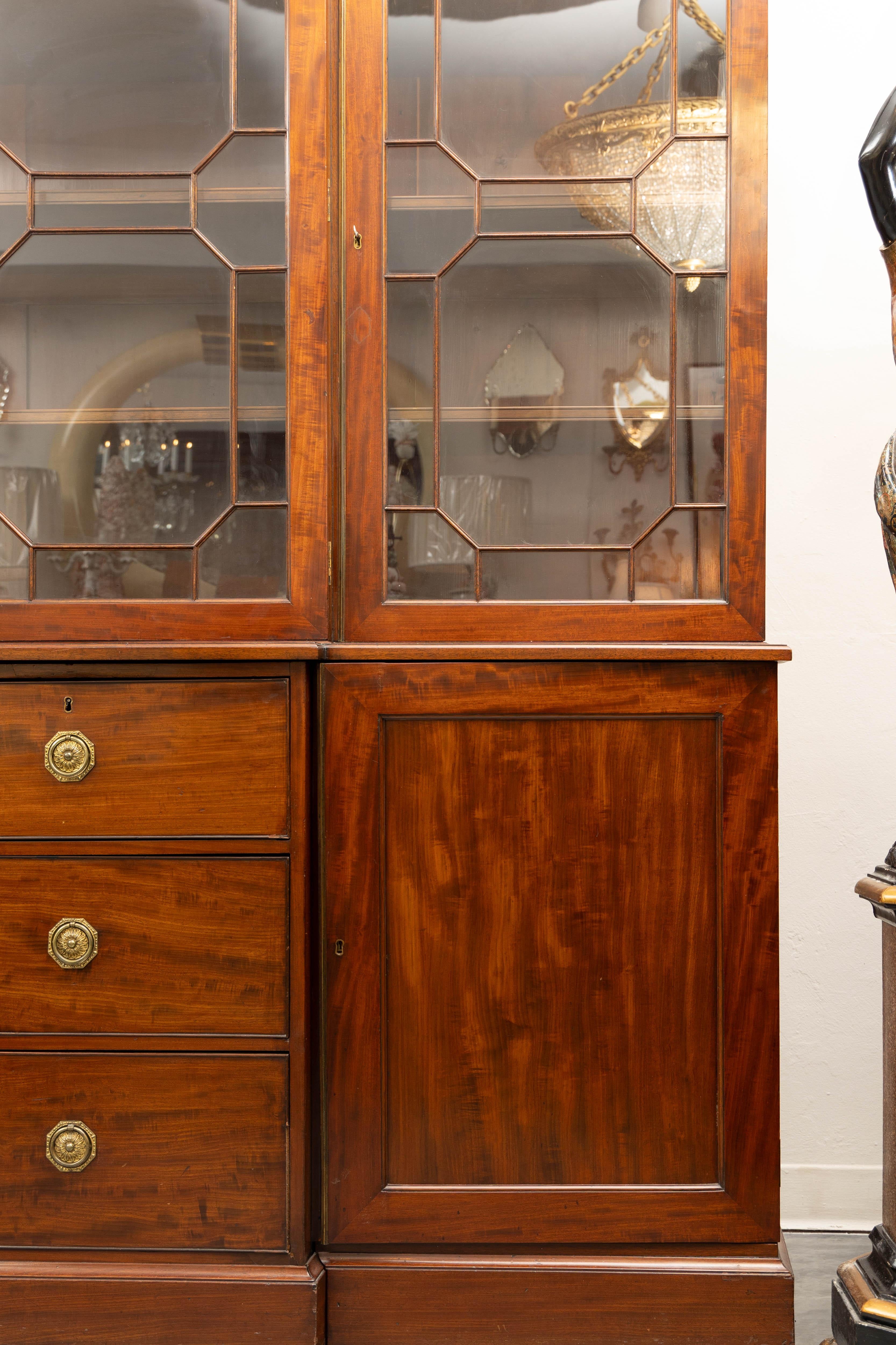 George III Mahogany Breakfront/Bookcase at 1stDibs