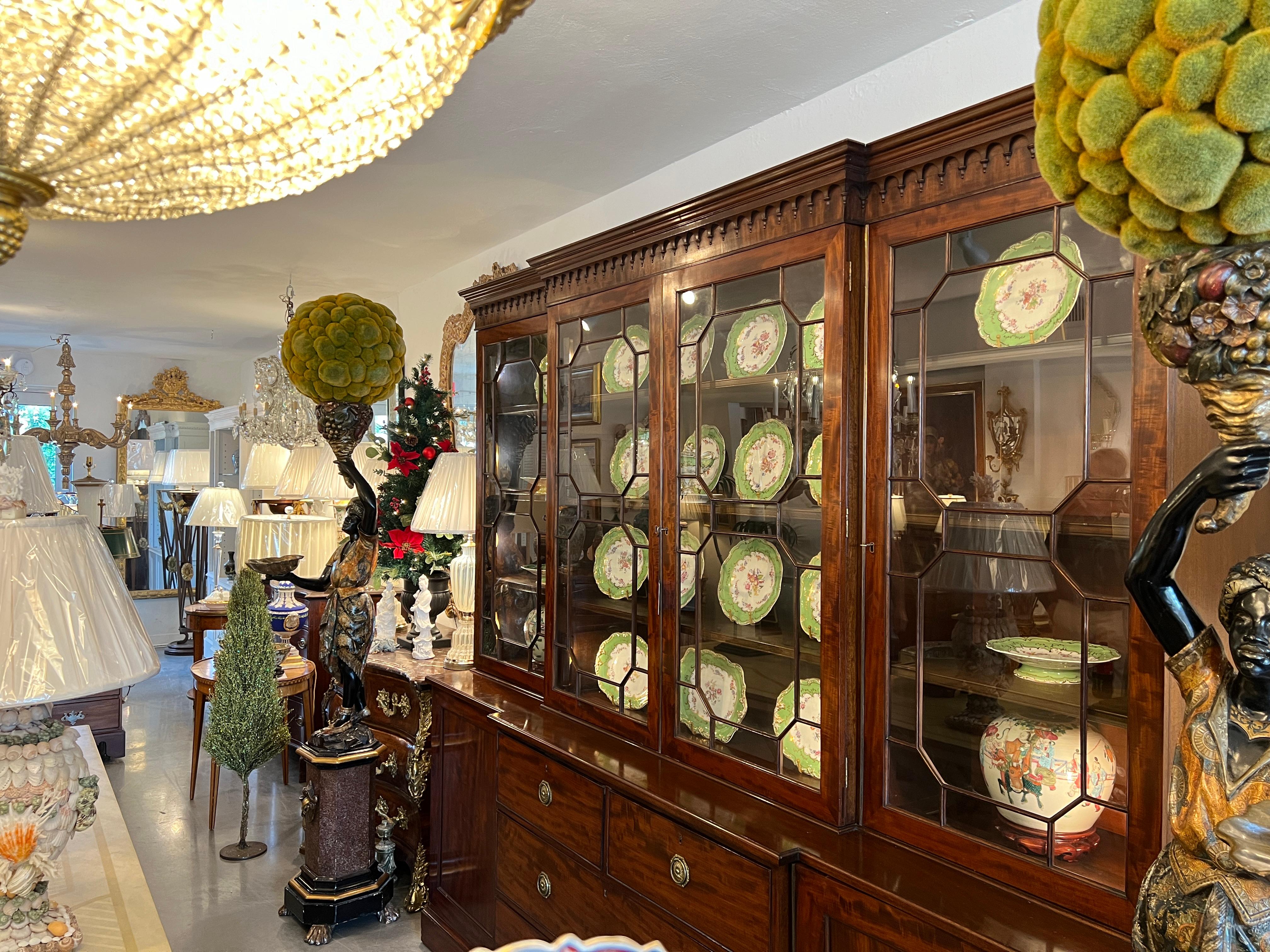 George III Mahogany Breakfront/Bookcase at 1stDibs