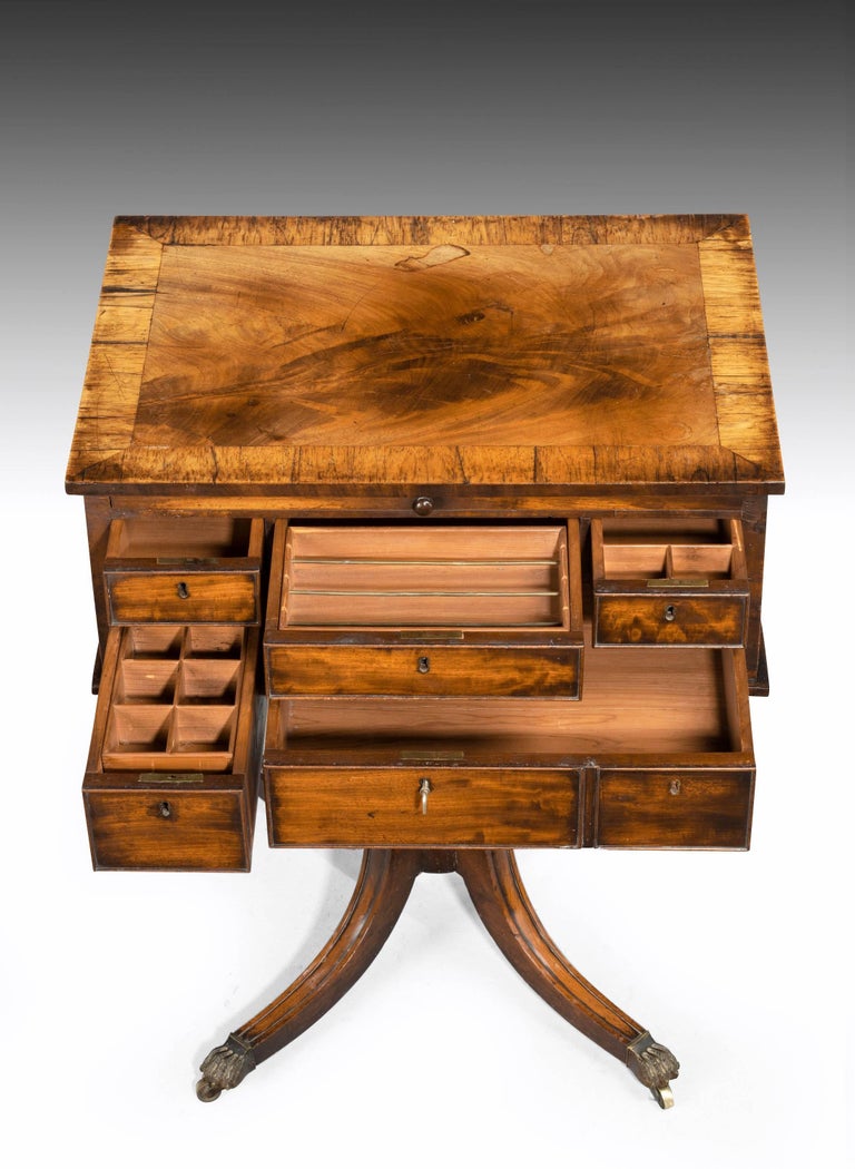 George III Mahogany Centre Standing or Writing Table For Sale at 1stDibs