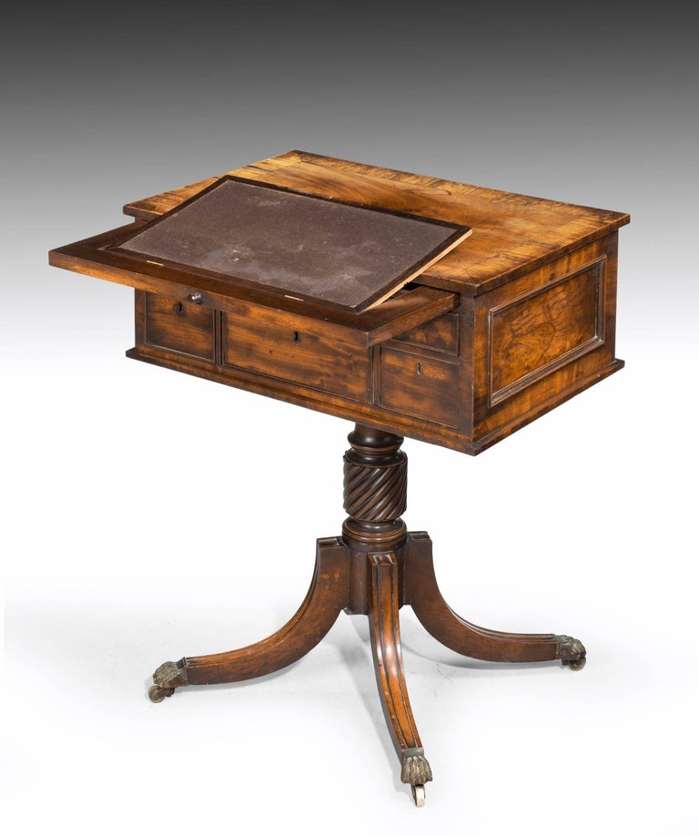 George III Mahogany Centre Standing or Writing Table For Sale at 1stDibs