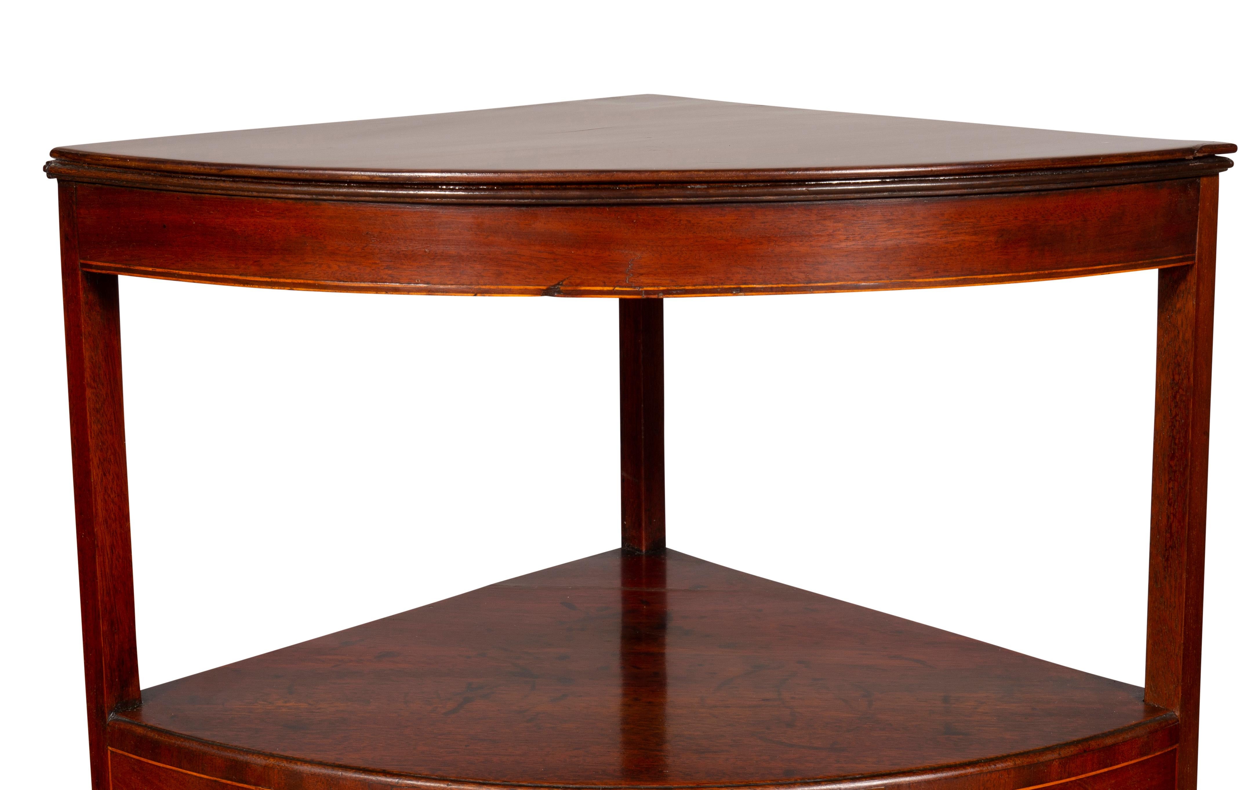 George III Mahogany Corner Table For Sale at 1stDibs