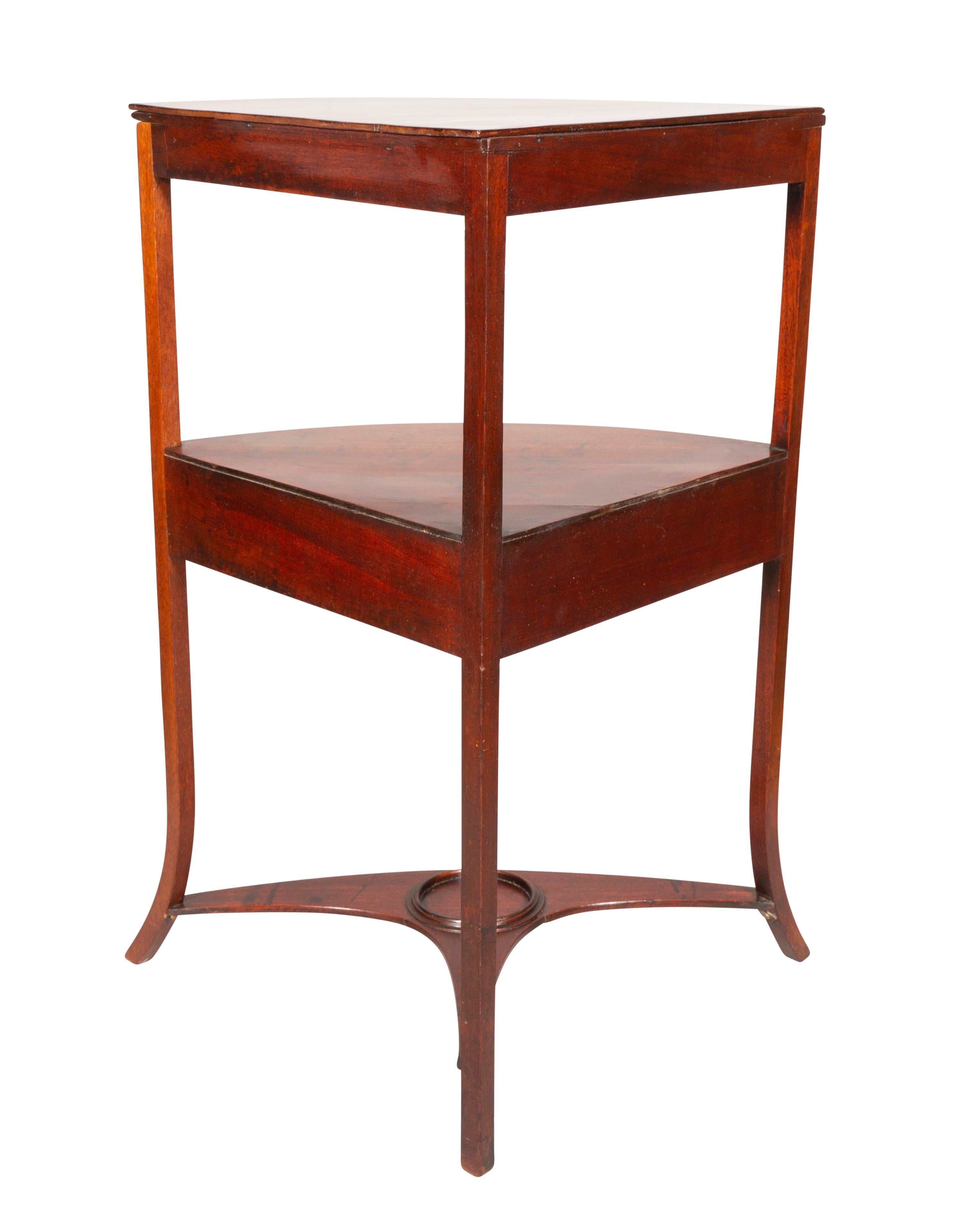 George III Mahogany Corner Table For Sale at 1stDibs