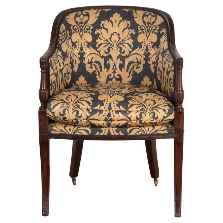 George III Mahogany Library Chair For Sale at 1stDibs