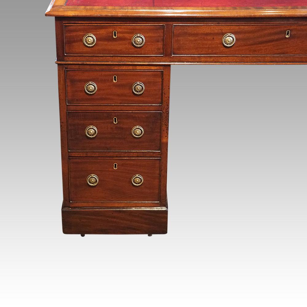 George III Mahogany Partners Desk For Sale at 1stDibs