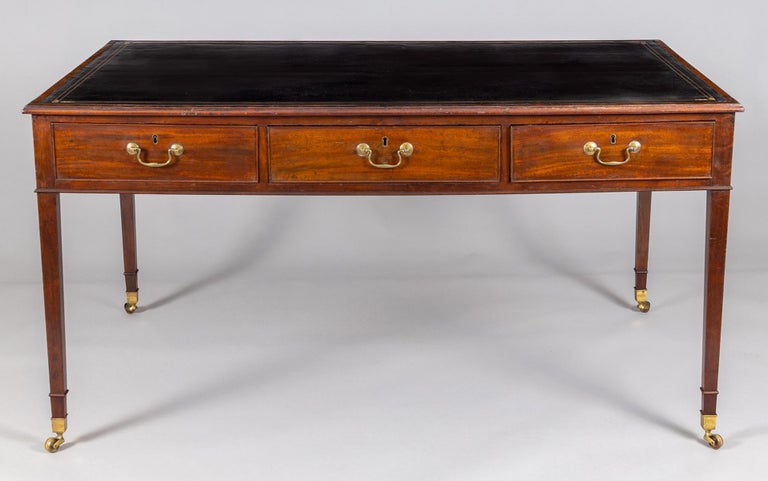 George III Mahogany Partners Writing Table For Sale at 1stDibs