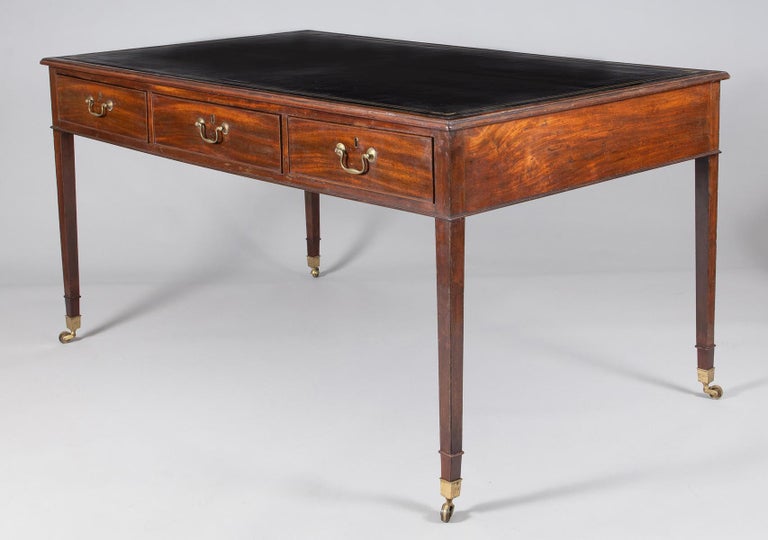 George III Mahogany Partners Writing Table For Sale at 1stDibs