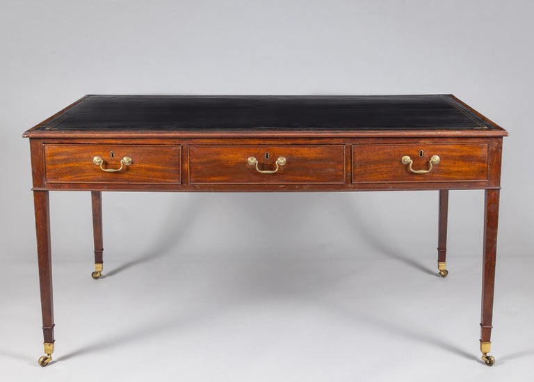 George III Mahogany Partners Writing Table For Sale at 1stDibs