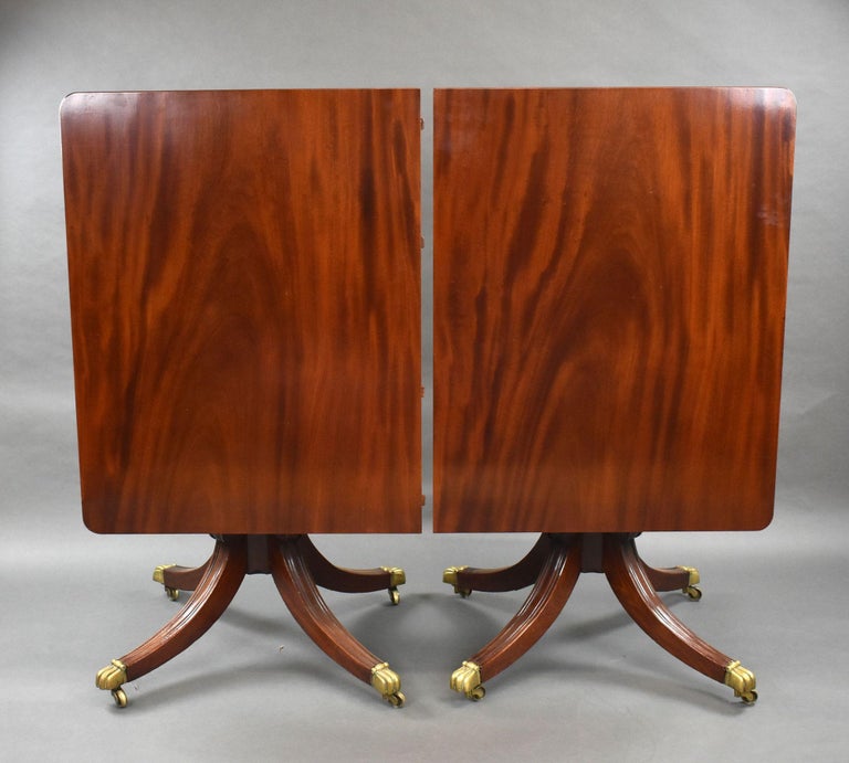 George III Mahogany Pedestal Dining Table For Sale at 1stDibs