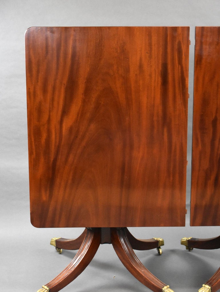 George III Mahogany Pedestal Dining Table For Sale at 1stDibs