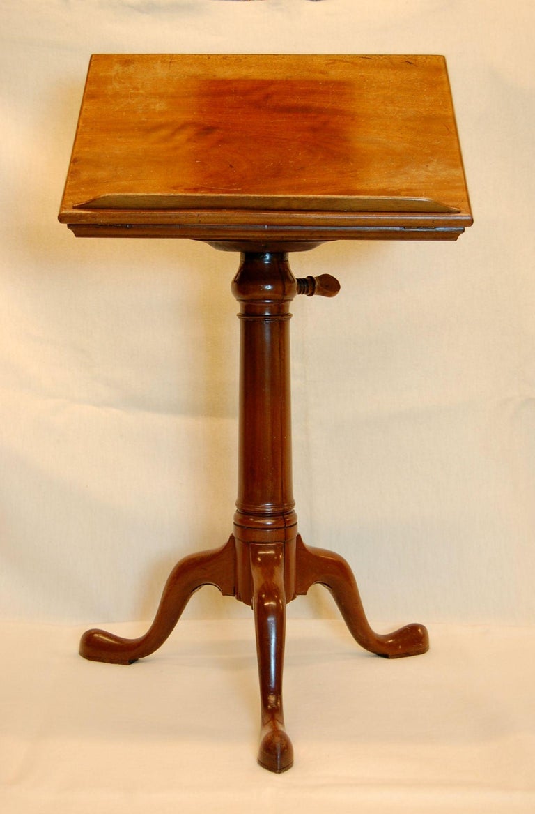 George III Mahogany Reading Stand with Adjustable Height Top, Mid-18th ...