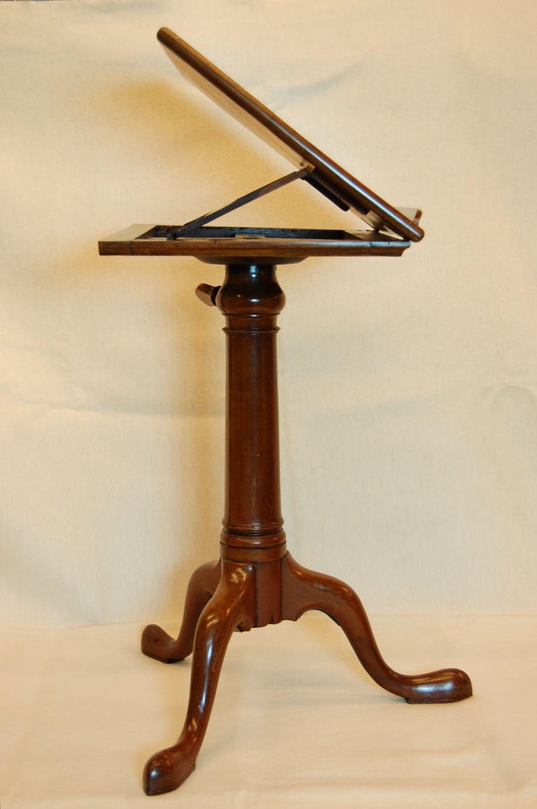 George III Mahogany Reading Stand with Adjustable Height Top, Mid-18th ...